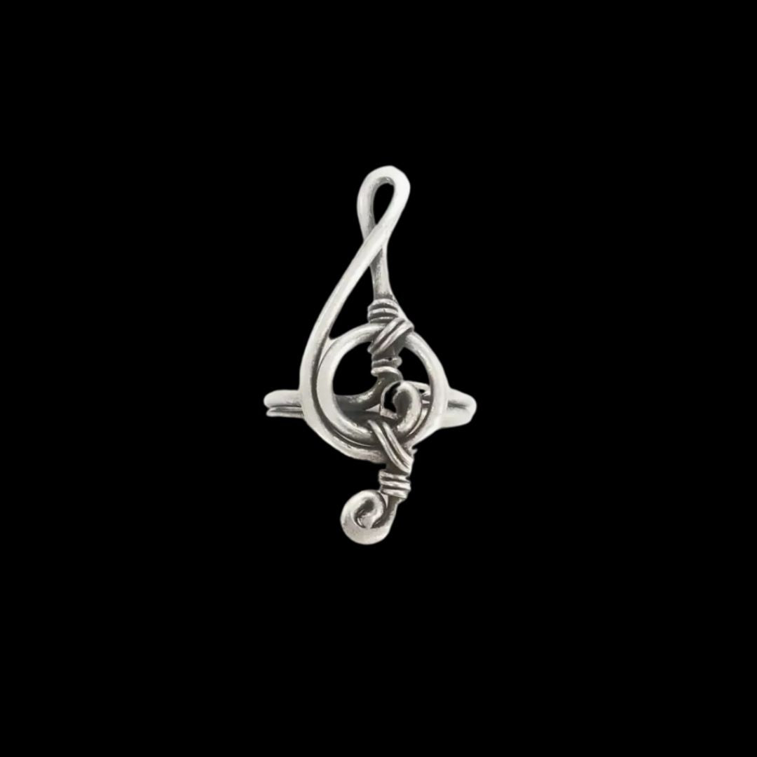Handmade Silver Serenade Note Ring – Heavy Metal Zen