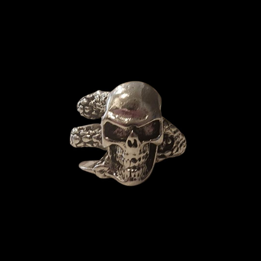 November Rain Adjustable Unisex Skull Ring – Heavy Metal Zen