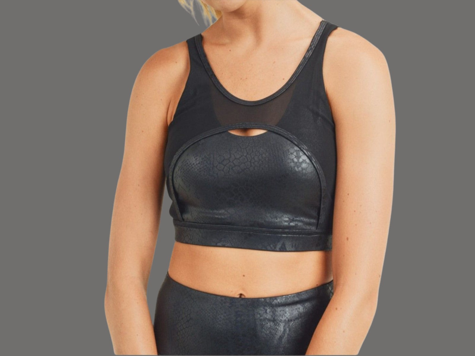 Sabo Snake Print Mesh Front Sports Bra – Heavy Metal Zen
